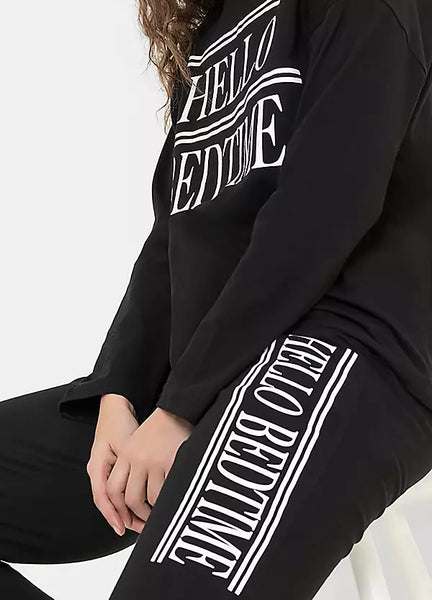 ’Hello Bedtime’ Slogan Pajamas – FOSKARACHI